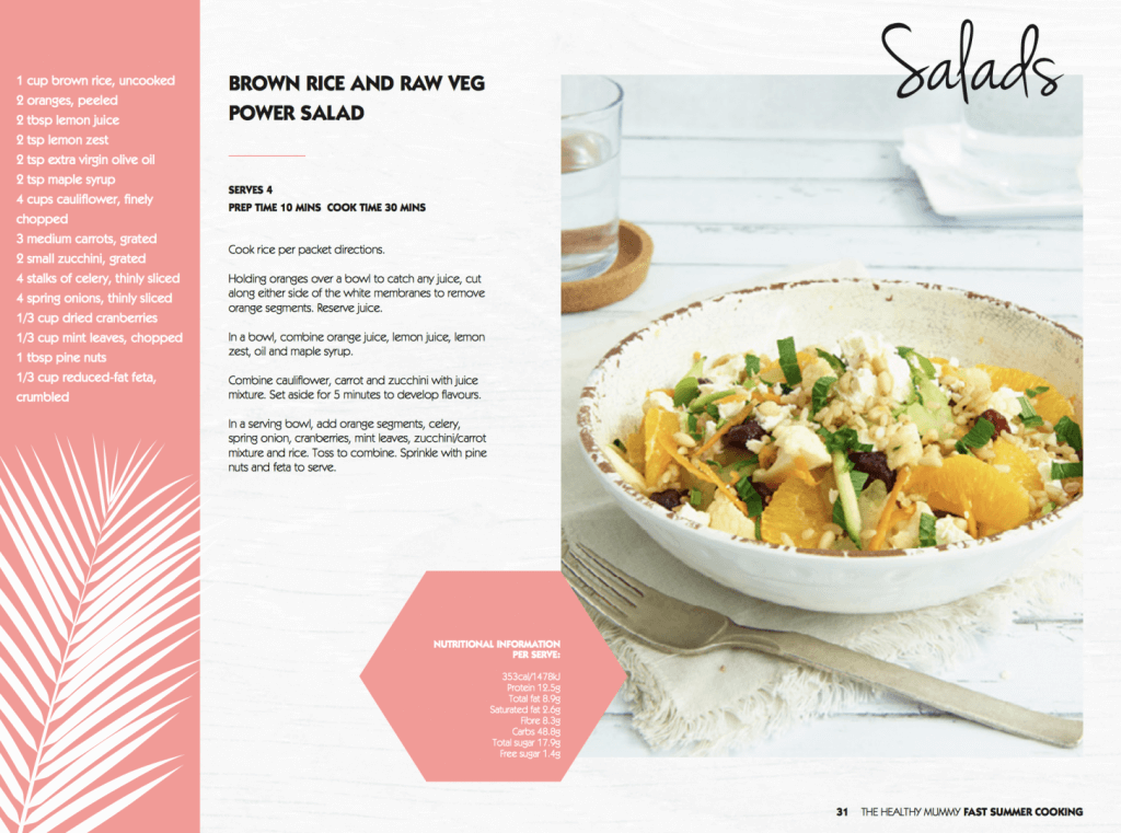 Fast Summer Cooking eBook - The Healthy Mummy by Moshy